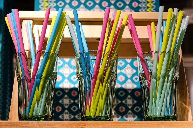 Colorful Straws for a Cocktail Stock Image - Image of mixed, bright ...