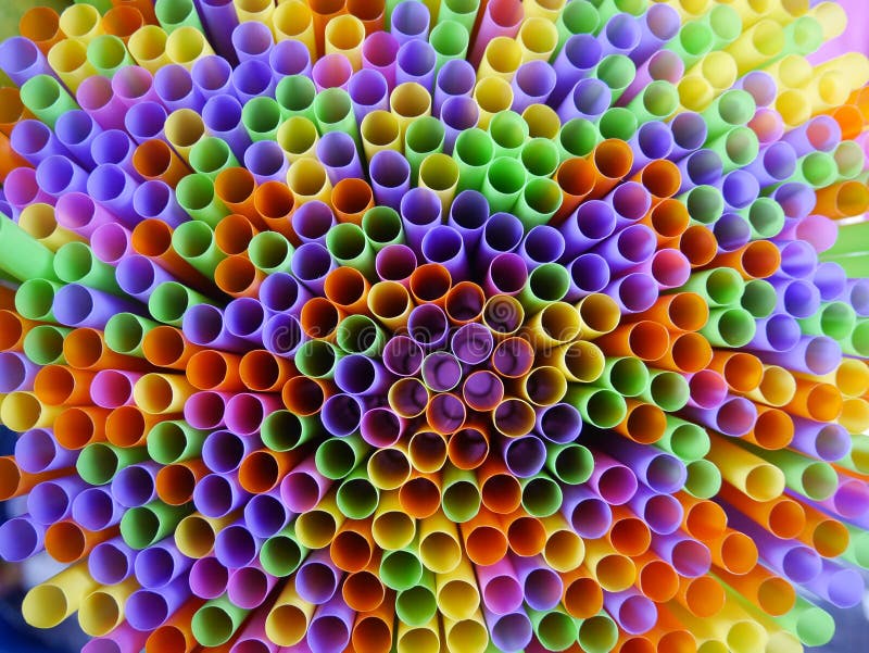 Colorful straws. stock image. Image of decoration, plastic - 78048789