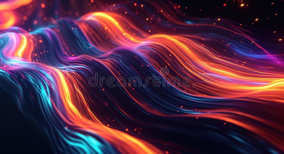 Colorful Streaks of Light are Shown in the Dark Stock Image - Image of ...