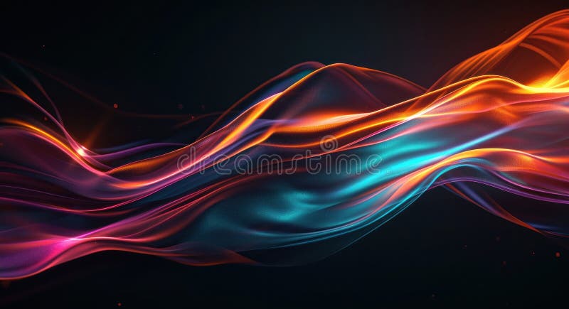 Colorful Streaks of Light are Shown in the Dark Stock Image - Image of ...