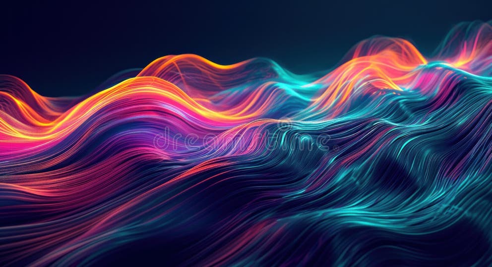 Colorful Streaks of Light are Shown in the Dark Stock Image - Image of ...