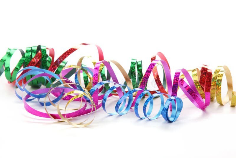 Colorful streamers stock photo. Image of birthday, curl - 22141474