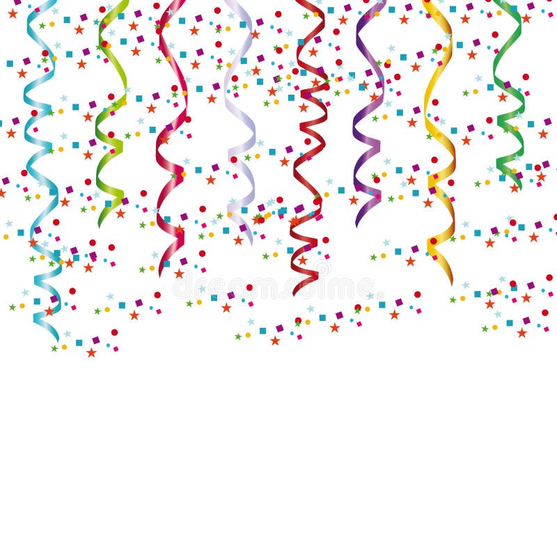 Party streamers stock illustration. Illustration of object - 13042878