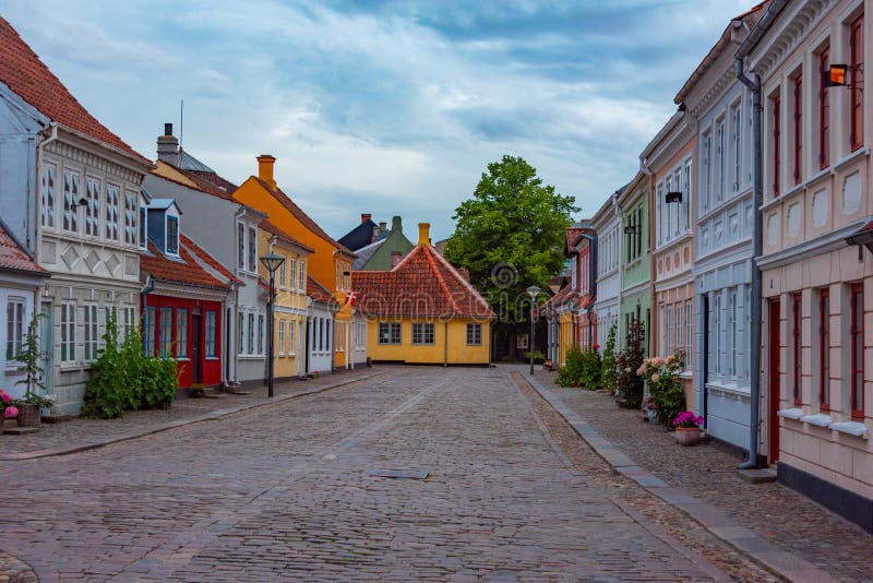Colorful Street in the Center of Odense, Denmark Editorial Stock Photo ...