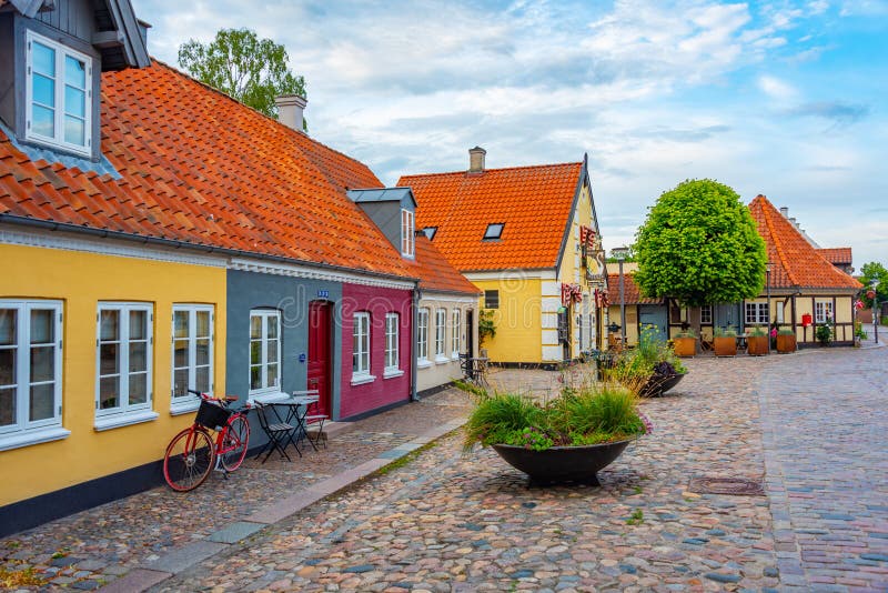 Colorful Street in the Center of Odense, Denmark Editorial Photo ...