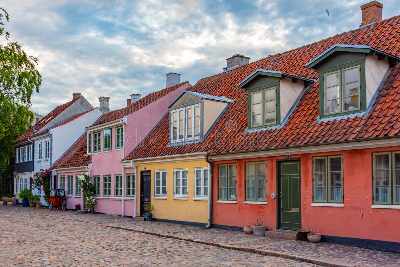 Colorful Street in the Center of Odense, Denmark Editorial Image ...