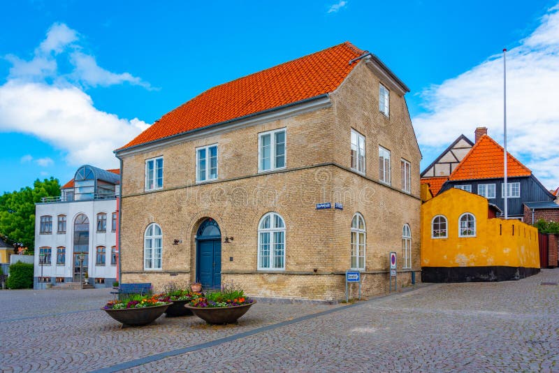 Colorful Street in Danish Town Faaborg Stock Image - Image of nordic ...