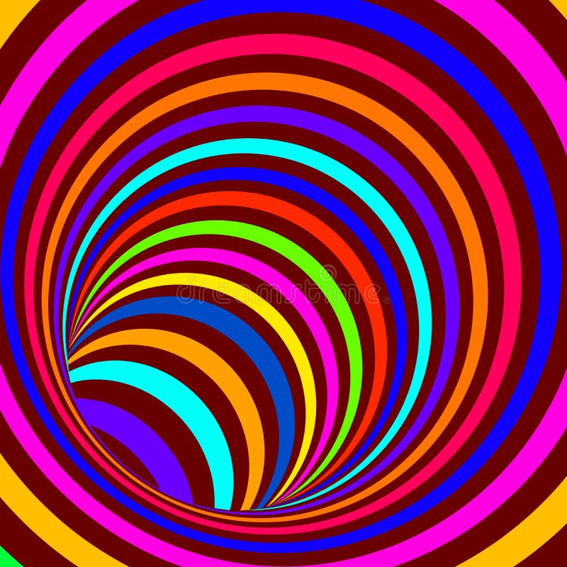 Colorful Striped Abstract Tunnel Stock Vector - Illustration of pattern ...
