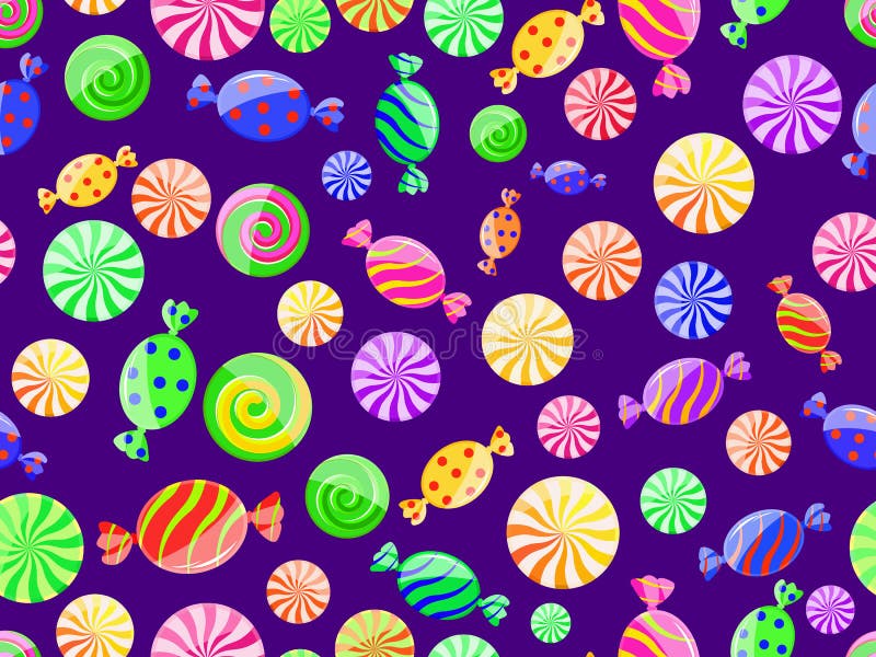 Candy Seamless Repeat Pattern Vector Stock Vector - Illustration of ...
