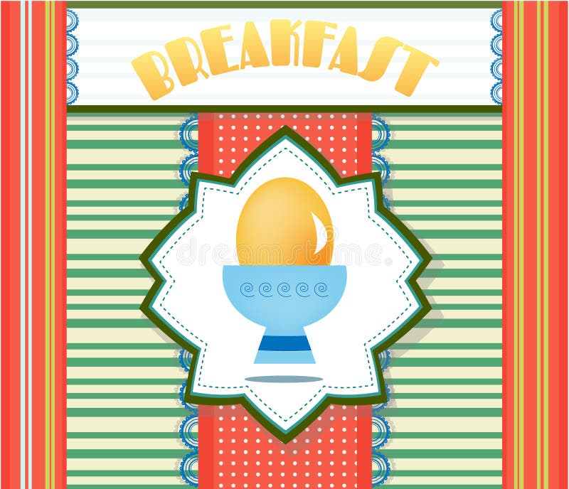 Colorful, Striped Card with Yellow Egg, Text Stock Vector ...