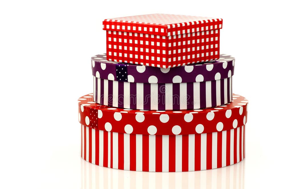 Colorful Striped and Checkered Gift Boxes Stock Image - Image of parcel ...