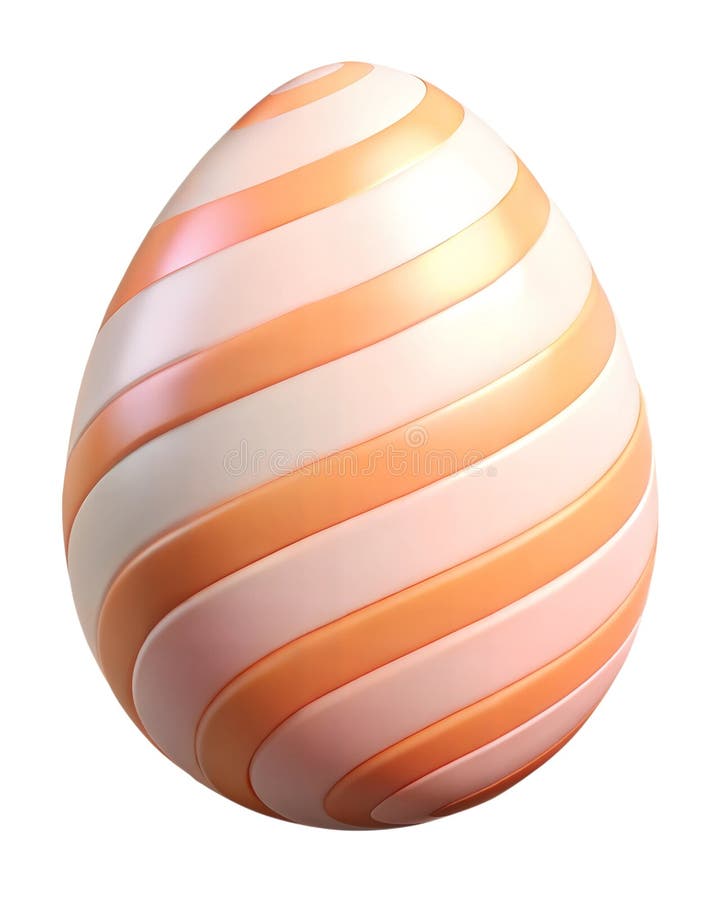 Colorful Striped Easter Egg Isolated on White Background Stock Photo ...