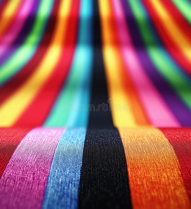 Colorful Striped Fabric with Vibrant Patterns and Textures for Design ...