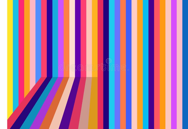 Colorful Striped Pattern Backdrop Display 3d Illustration with ...