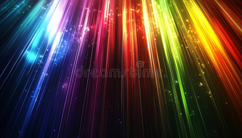 Colorful Striped Rainbow Gradient Background Design with Rays of Bright ...