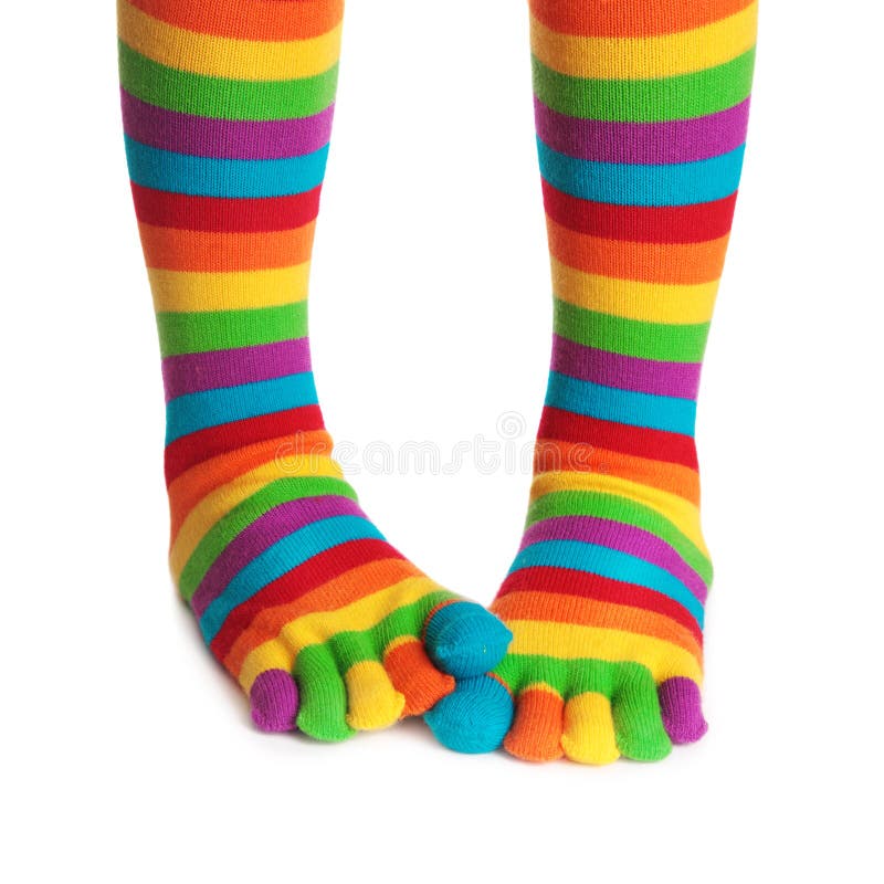 Colorful socks stock photo. Image of isolated, toes, socks - 5054732