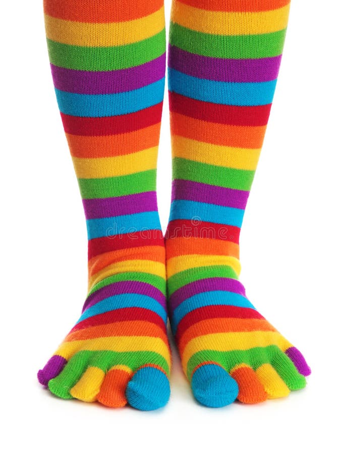 Colorful socks stock photo. Image of isolated, toes, socks - 5054732