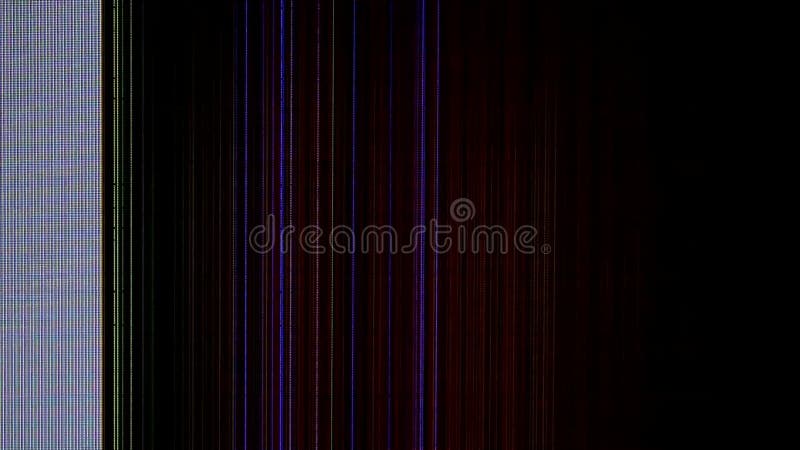 Colorful Stripes on a Broken LCD TV Screen Stock Footage - Video of ...