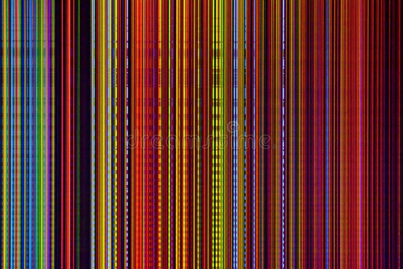 Colorful Stripes on a Broken LCD TV Screen Stock Photo - Image of ...