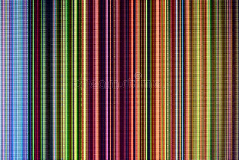 Colorful Stripes on a Broken LCD TV Screen Stock Image - Image of error ...