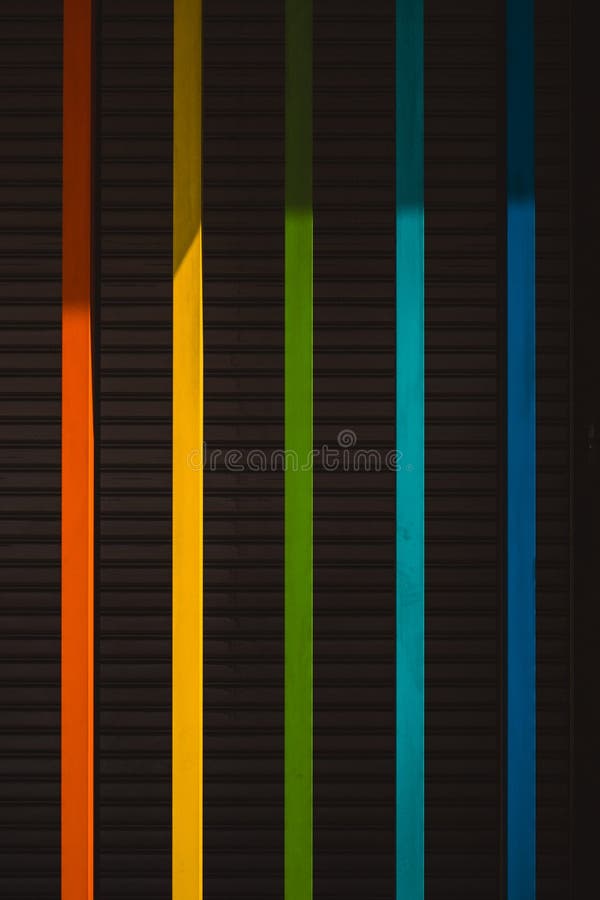 Colorful Stripes Decorating the Building Facade. Stock Photo - Image of ...