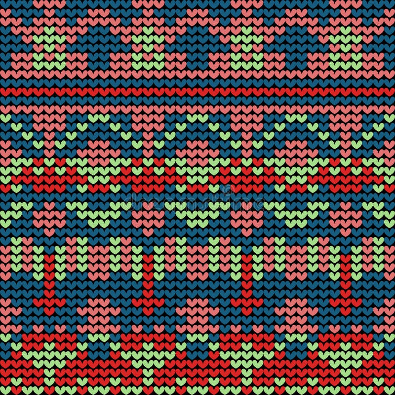 Colorful Stripes Knitting Pattern for Beginners Stock Illustration ...