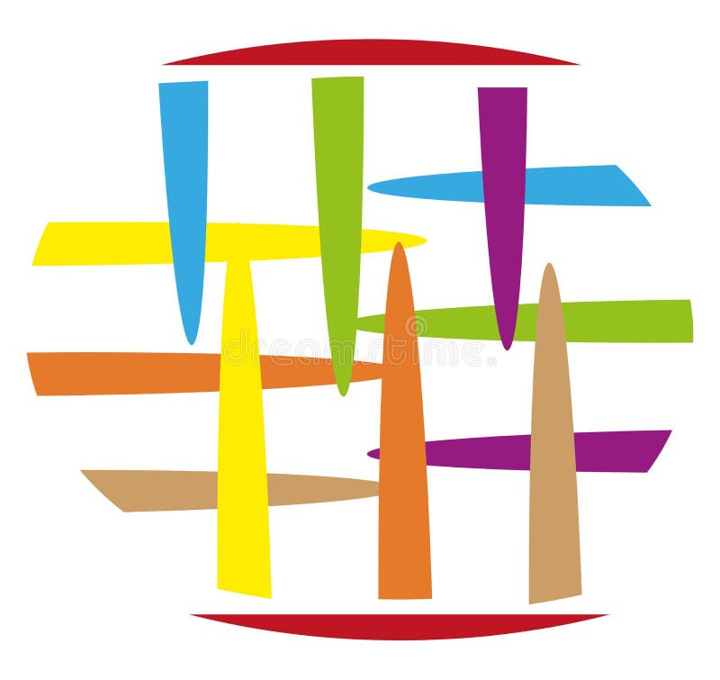 Colorful Stripes Logo, Icon Stock Vector - Illustration of sign ...