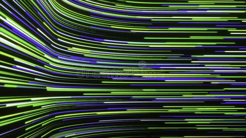 Colorful Stripes Move in Curved Stream. Motion. Beautiful Curved Stream ...