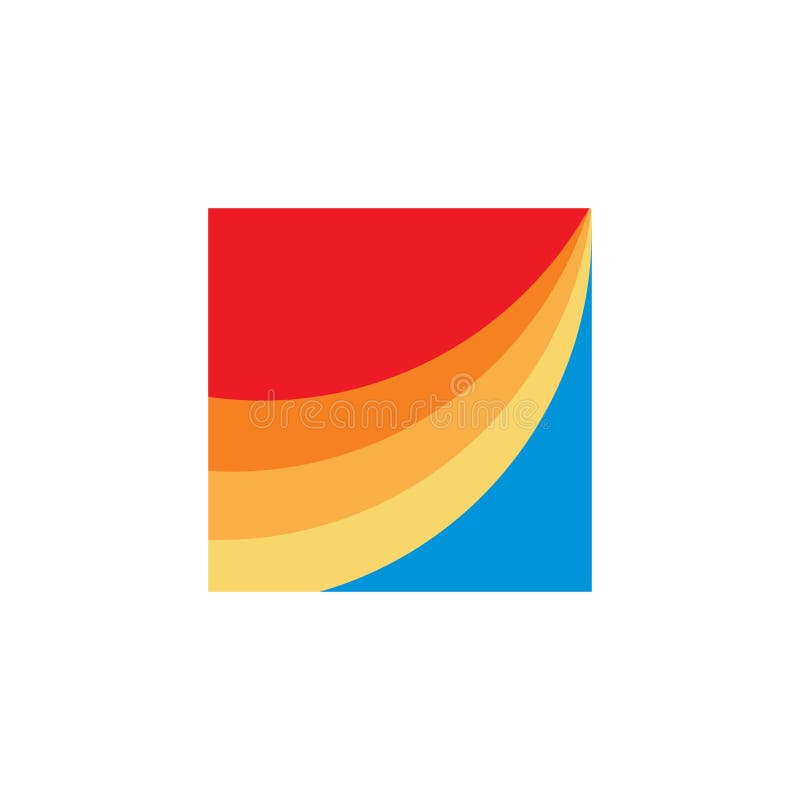 Colorful Stripes Square Decoration Vector Stock Vector - Illustration ...