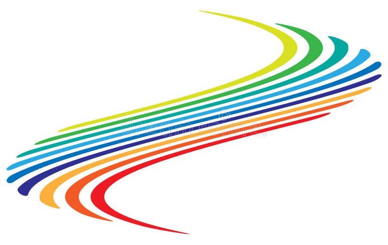 Colorful Stripy Stripes Lines with Wavy, Billow Effect. Abstract Design ...