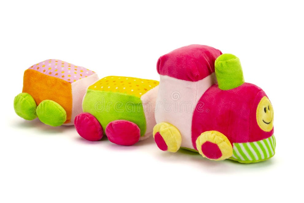 Colorful Stuffed Train with Shadow Stock Image - Image of girl, brown ...