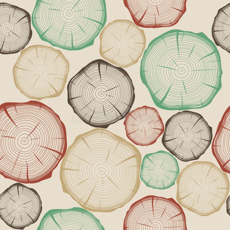 Colorful Stylish Cut Log Seamless Background Stock Vector ...