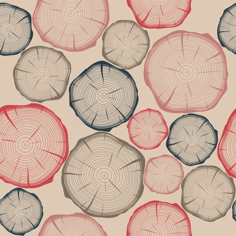 Colorful Stylish Cut Log Seamless Background Stock Vector ...