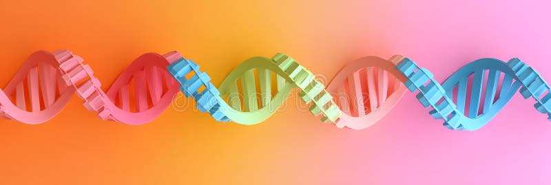 Colorful Stylized DNA Helix Patterns Stock Illustration - Illustration ...