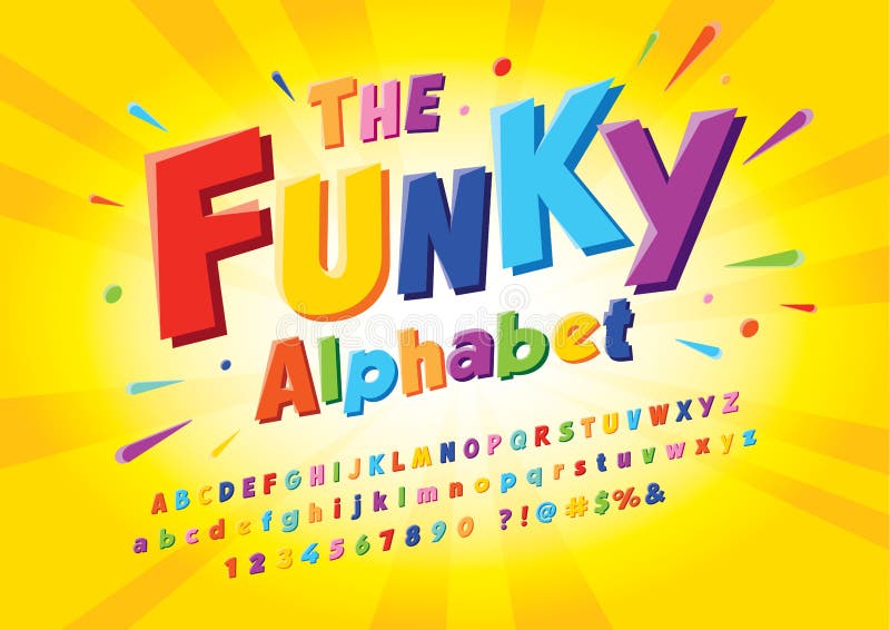 Colorful font stock vector. Illustration of typeset - 143413999