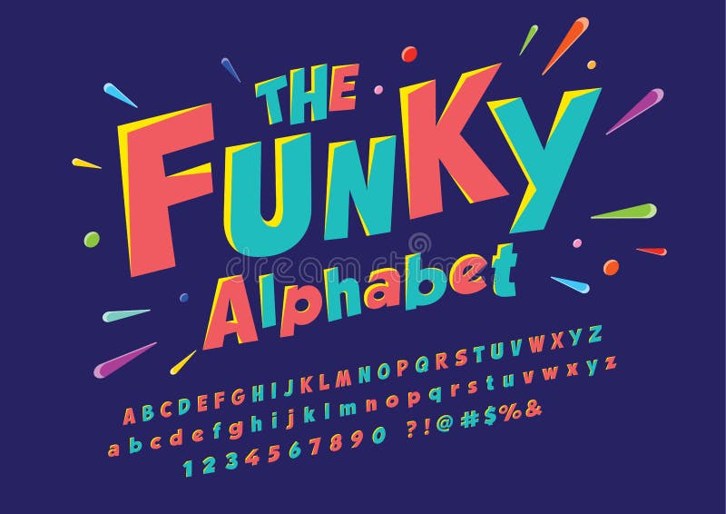 Colorful font stock vector. Illustration of shadow, happy - 155302862