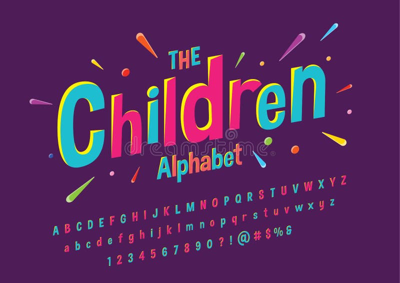 Colorful font stock vector. Illustration of alphabet - 143409289