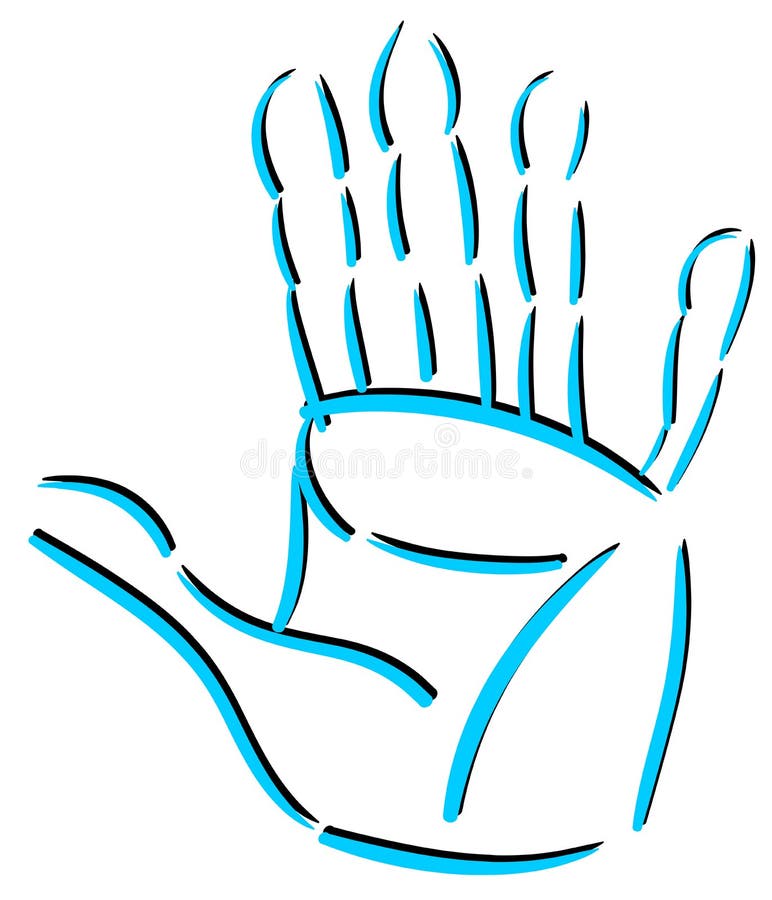 Colorful Stylized Hand Isolated Stock Vector - Illustration: 51986378