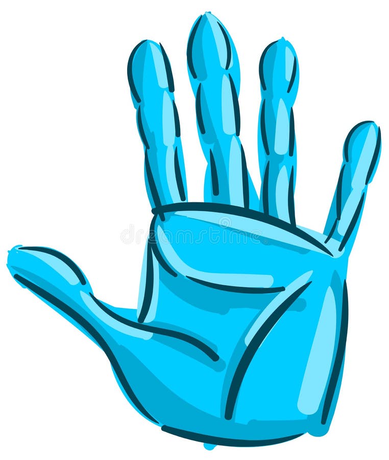 Colorful Stylized Hand Isolated Stock Vector - Illustration of future ...