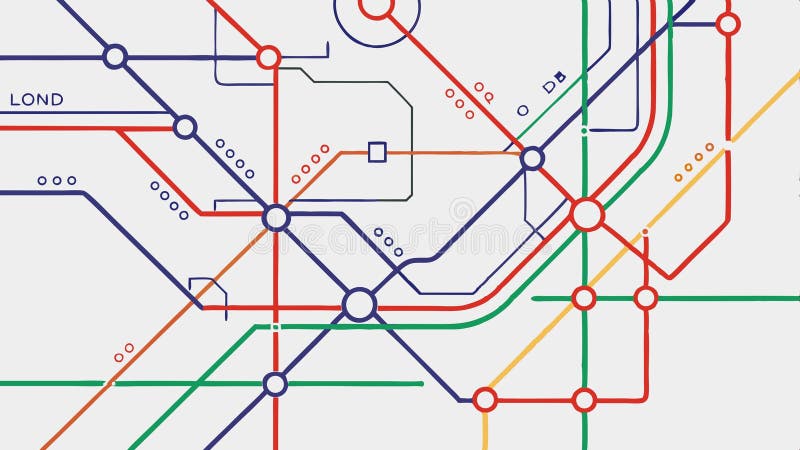 Colorful Subway Map, Urban Transit System Design Vector Design ...