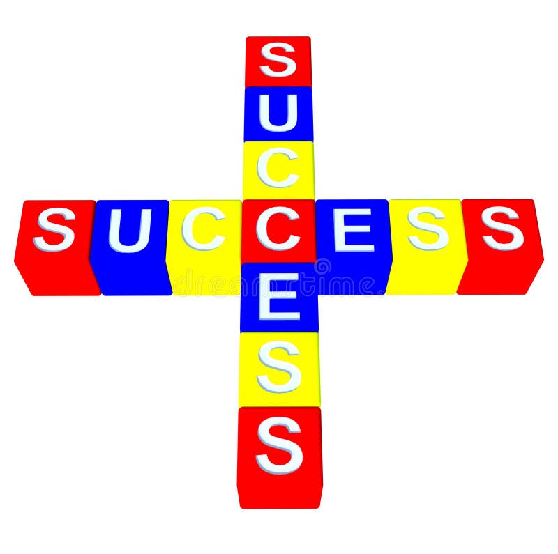 Colorful of success box stock illustration. Illustration of render ...