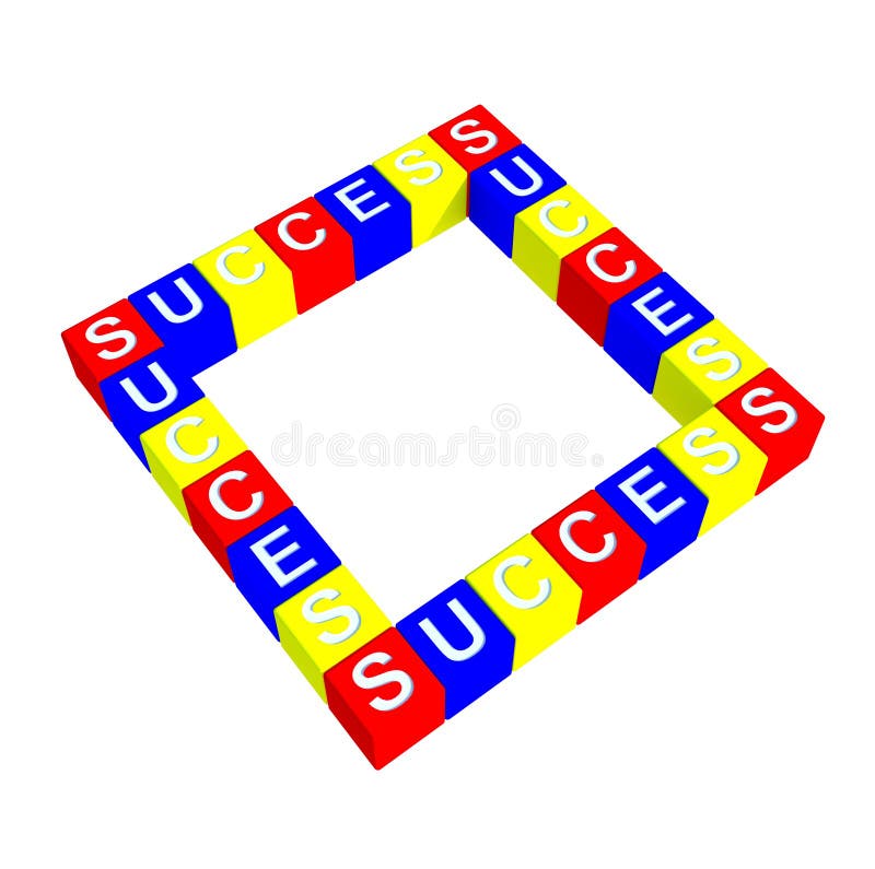 Colorful of success box stock illustration. Illustration of render ...