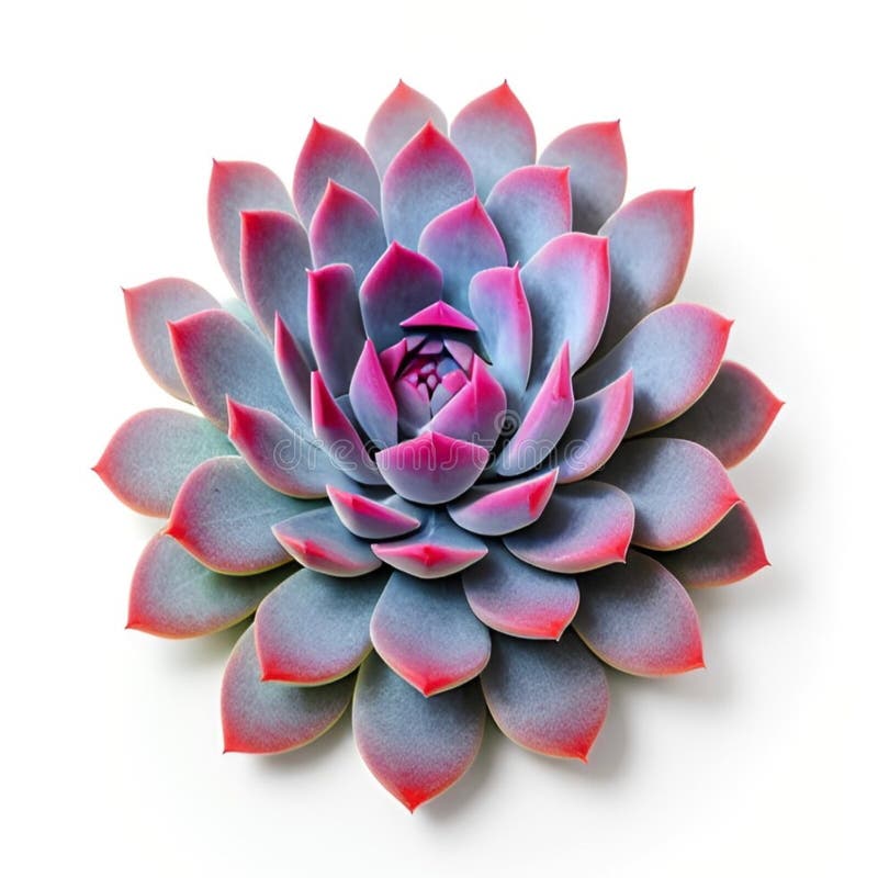 Colorful Succulent Isolated on White Background Stock Image - Image of ...