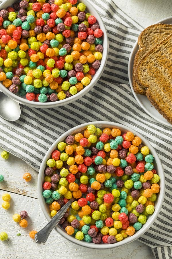 Colorful Sugar Breakfast Cereal Stock Photo - Image of loops, cereal ...