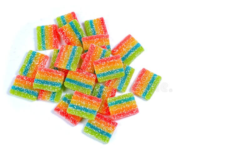 Colorful Sugar Candys on a White Background Stock Image - Image of dish ...