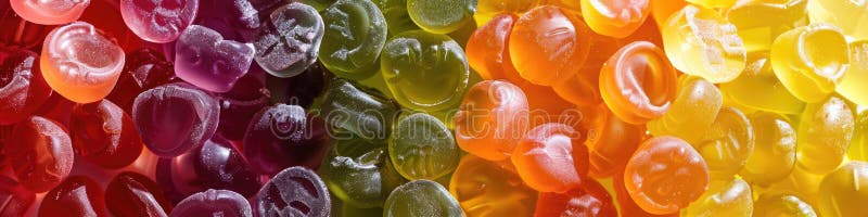 Colorful Sugar-Coated Jelly Candy Assortment Close-Up Stock Photo ...