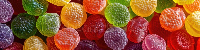 Colorful Sugar-Coated Jelly Candy Assortment Close-Up Stock Photo ...