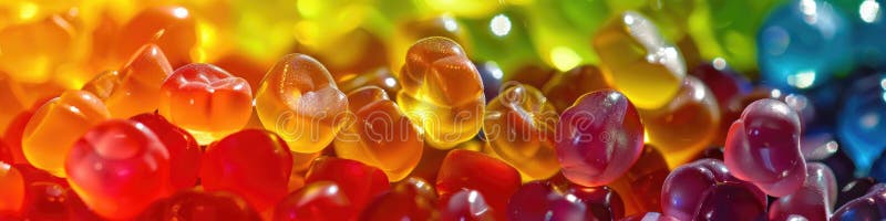 Colorful Sugar-Coated Jelly Candy Assortment Close-Up Stock Image ...