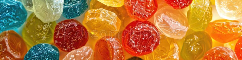 Colorful Sugar-Coated Jelly Candy Assortment Close-Up Stock Photo ...