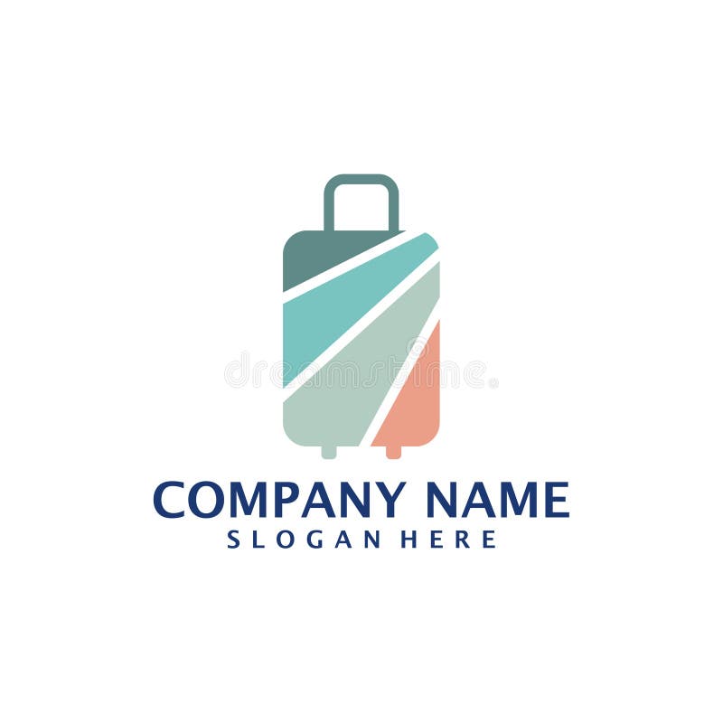 Colorful Suitcase Logo Design Vector. Suitcase Logo Design Template ...